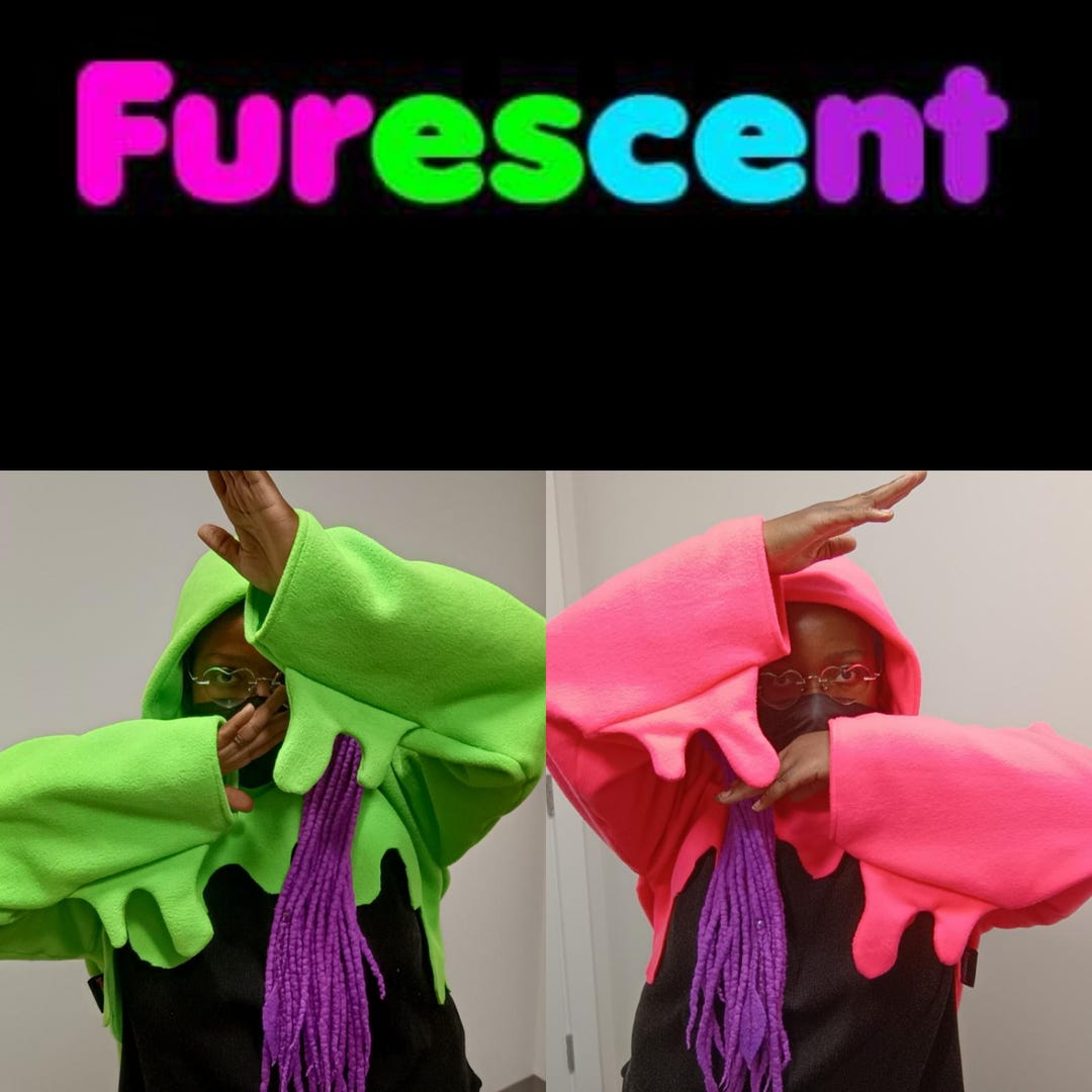UV Reactive Slime Crop Top Jackets Made by Furescent - Etsy