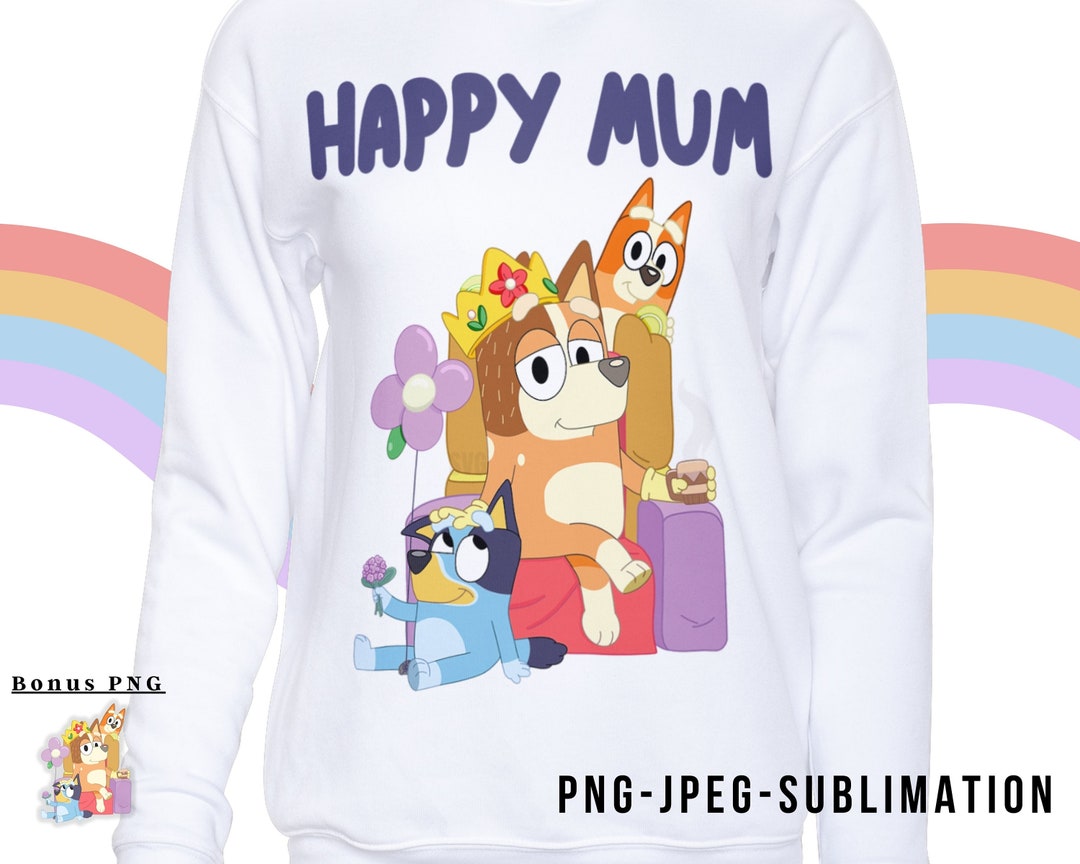Bluey, Bingo, Happy Mum PNG Sublimation Bundle - Etsy