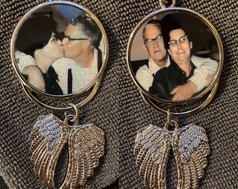 Mom Angel Wing Keychain Mom Memorial Gift With Birthstone in - Etsy