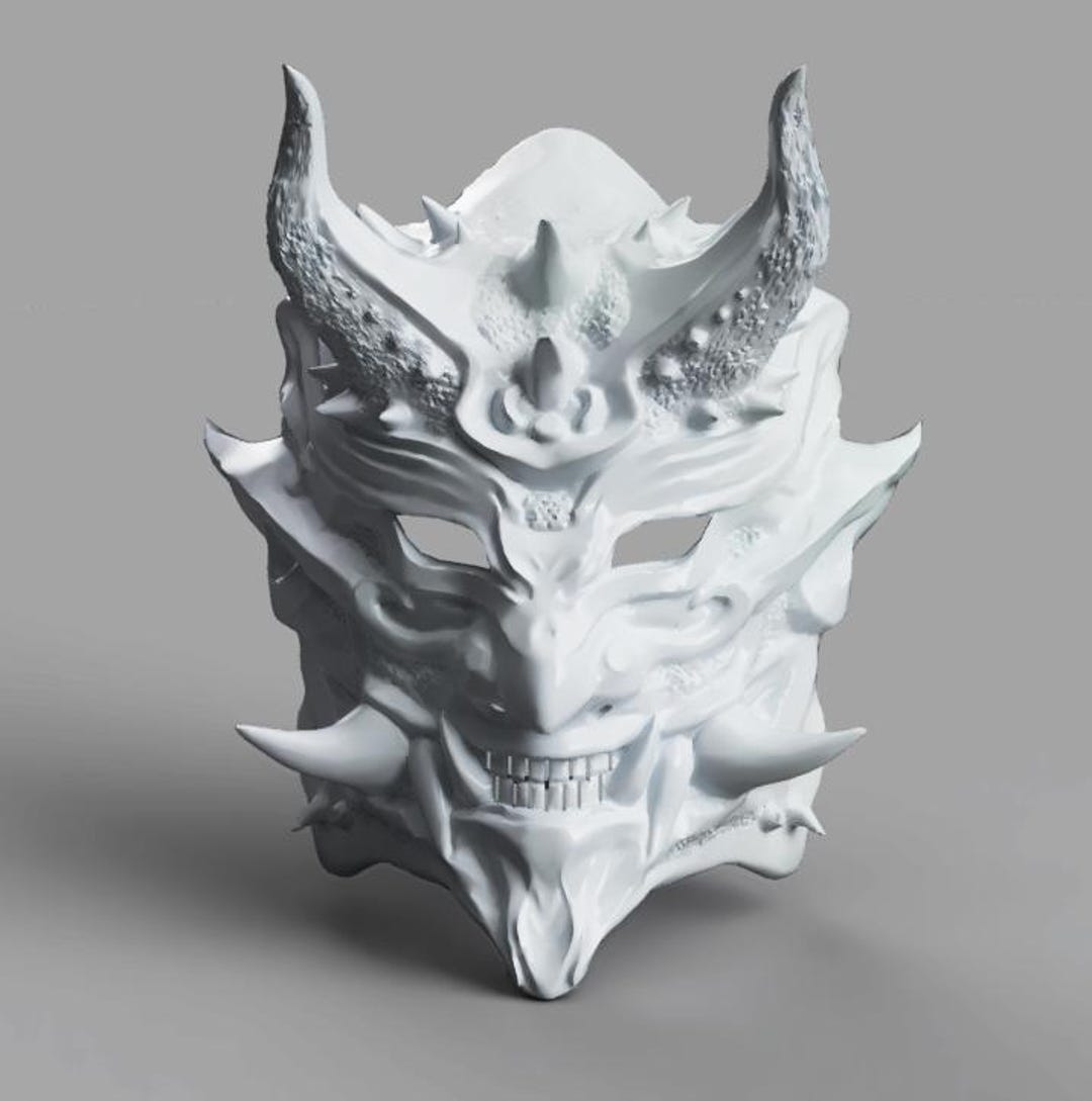 3d Printable Oni Mask Downloadable File - Etsy