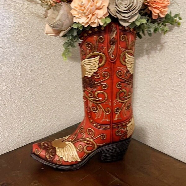 Cowboy Boot Flower Arrangement - Etsy