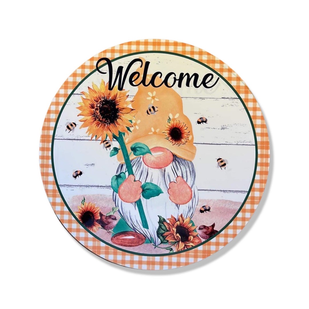 Welcome Gnome With Sunflower - Etsy
