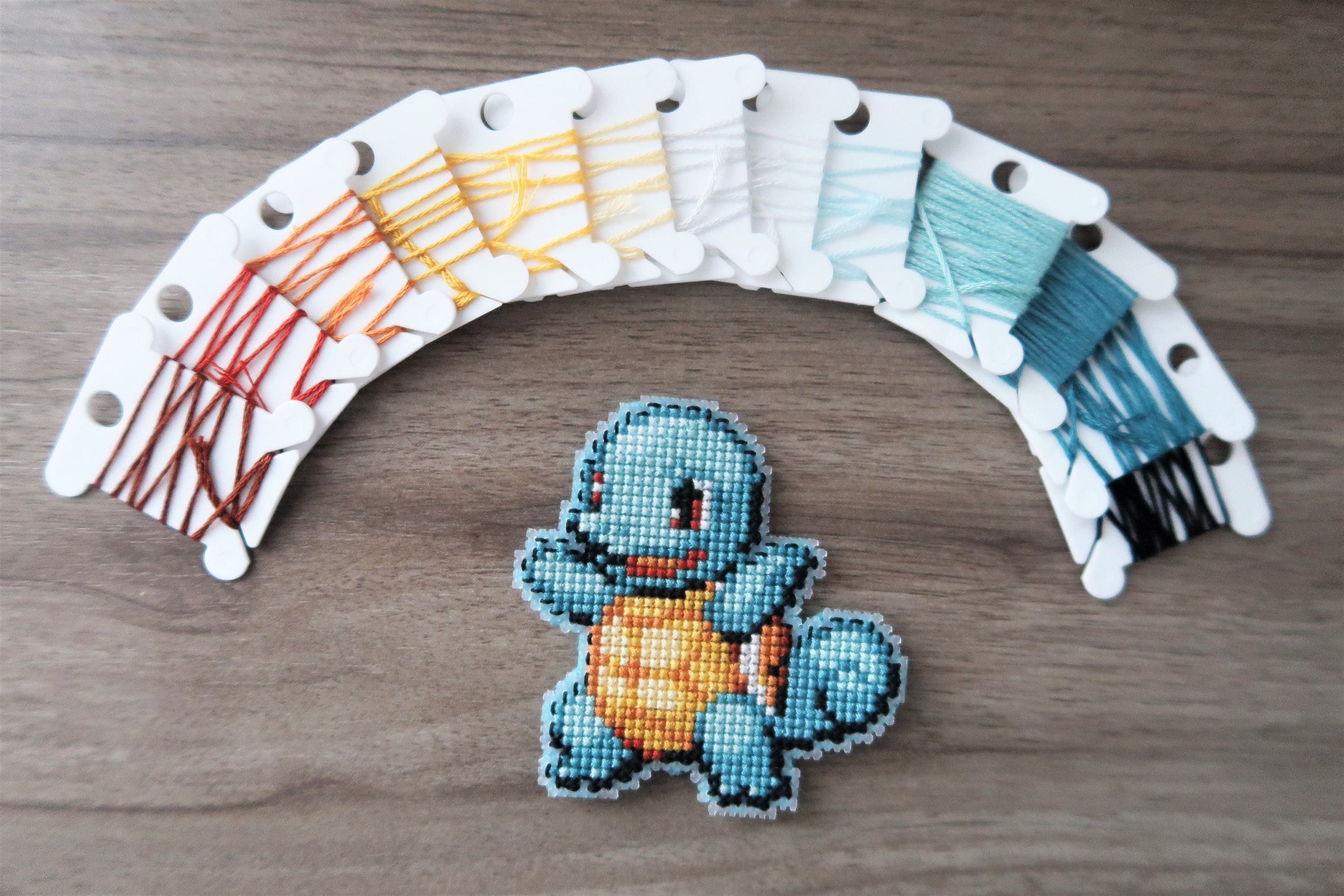 Squirtle Cross Stitch Magnet Kit Sprite Starter Video Game Plastic ...