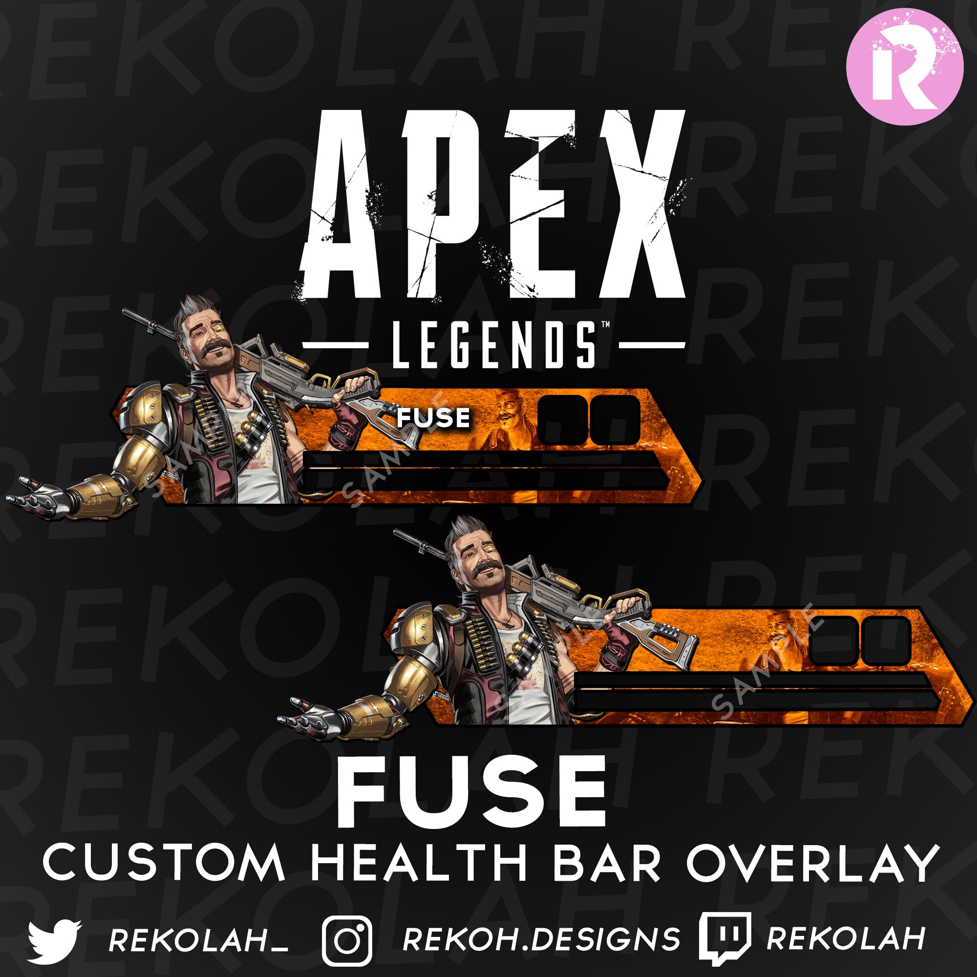 Apex Legends FUSE Custom Health Bar Overlay for Streaming - Etsy