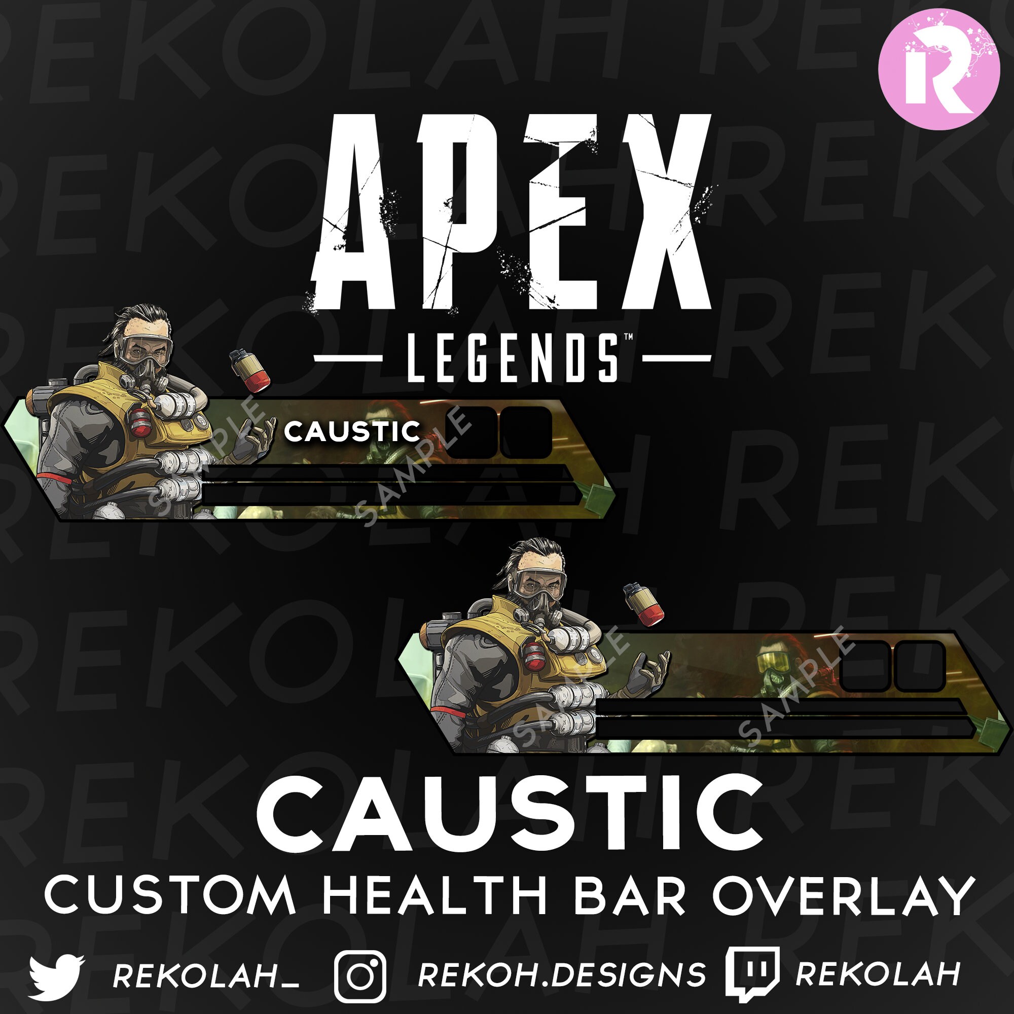 Apex Legends CAUSTIC Custom Health Bar Overlay for - Etsy
