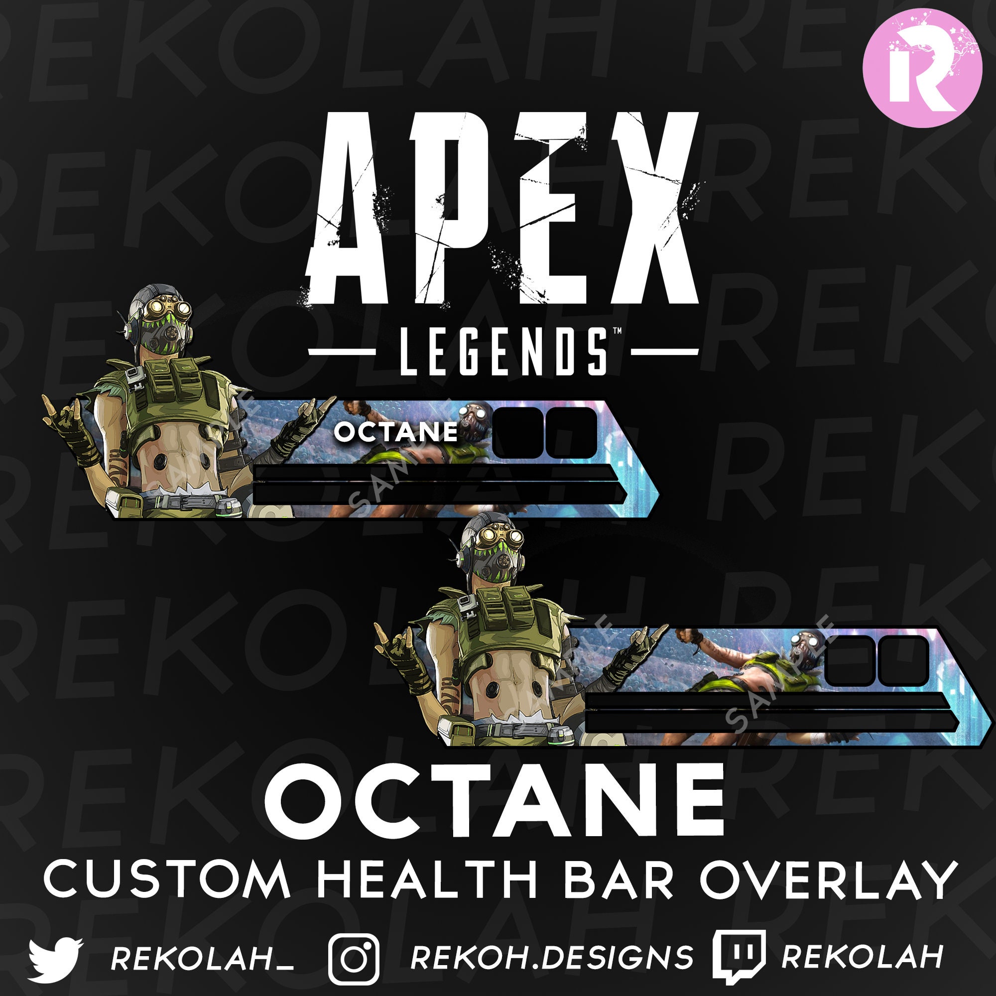 Apex Legends OCTANE Custom Health Bar Overlay for Streaming - Etsy