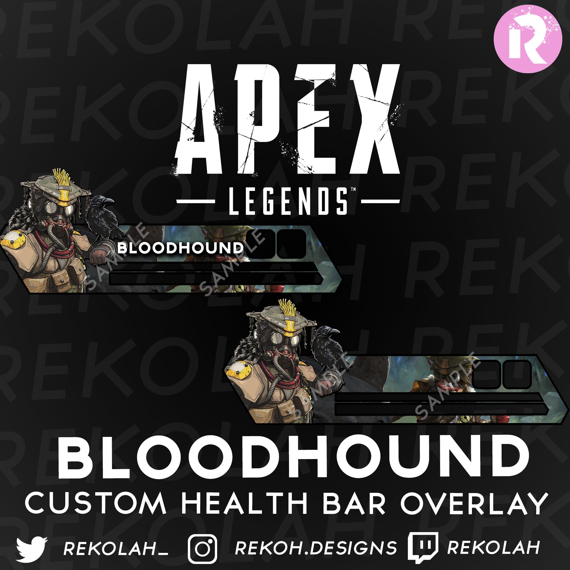 Apex Legends BLOODHOUND Custom Health Bar Overlay for - Etsy