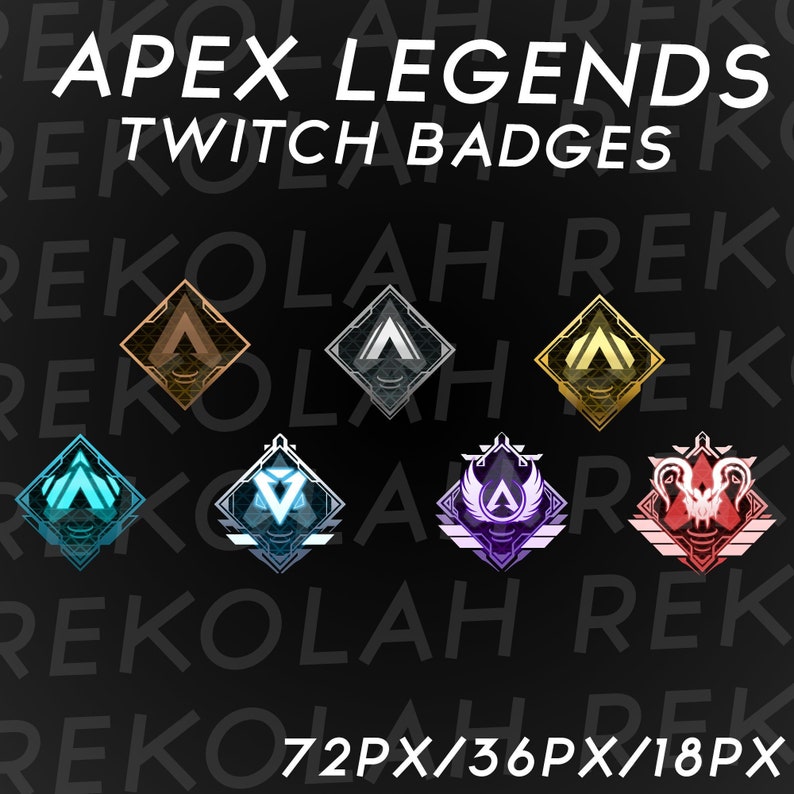 Apex Legends Ranked Badges Twitch Subbit Badgesemotes Etsy