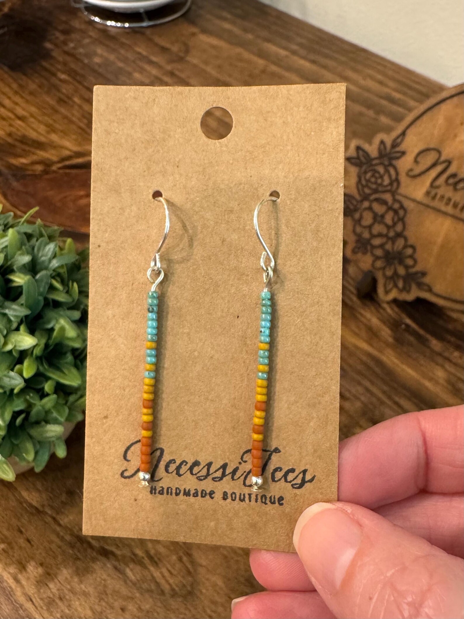 Seed Bead Earrings | Beaded Stick Earrings | Minimalist Earrings | Seed ...