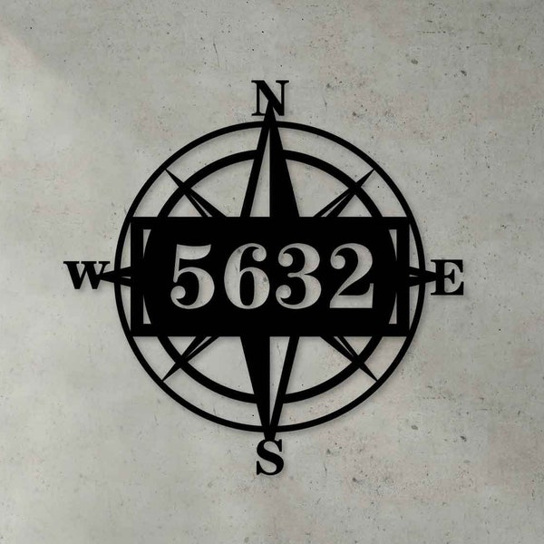Personalized Compass Metal Sign - Etsy
