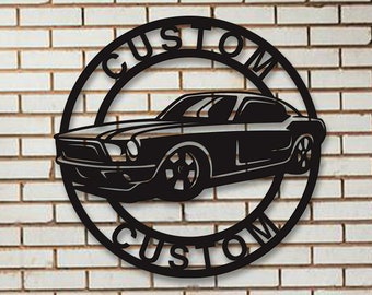 Metal Art Sign Car - Etsy