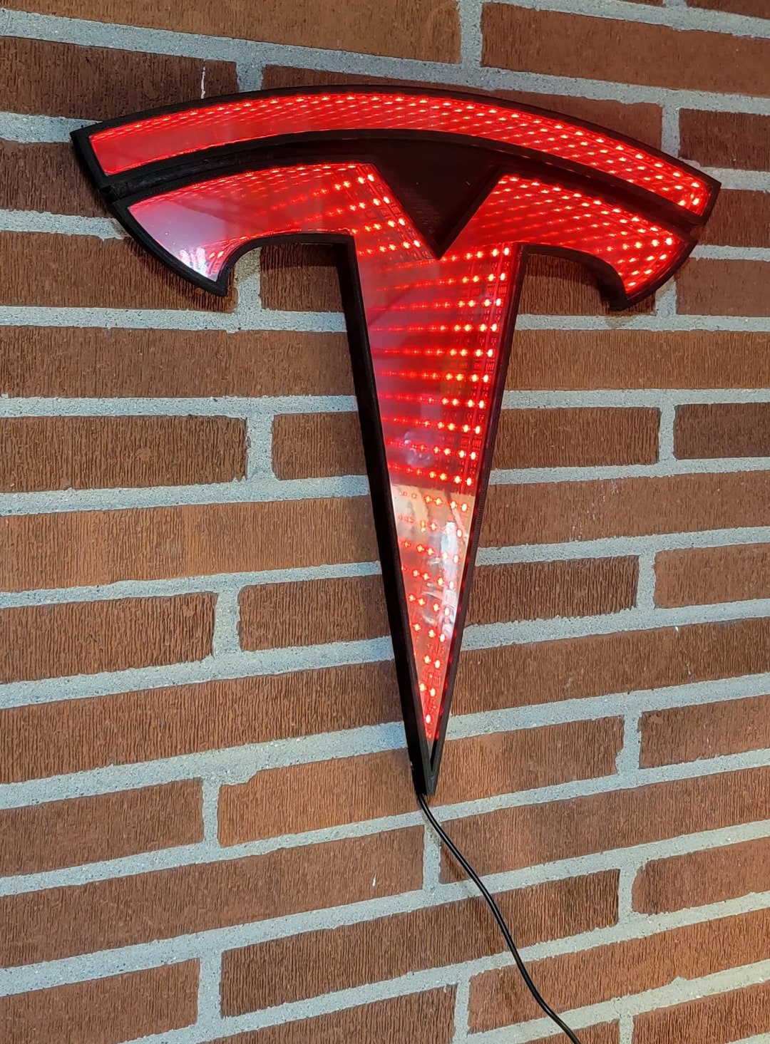 Tesla Logo Infinity Mirror 17 X 17 X 1.25 - Etsy