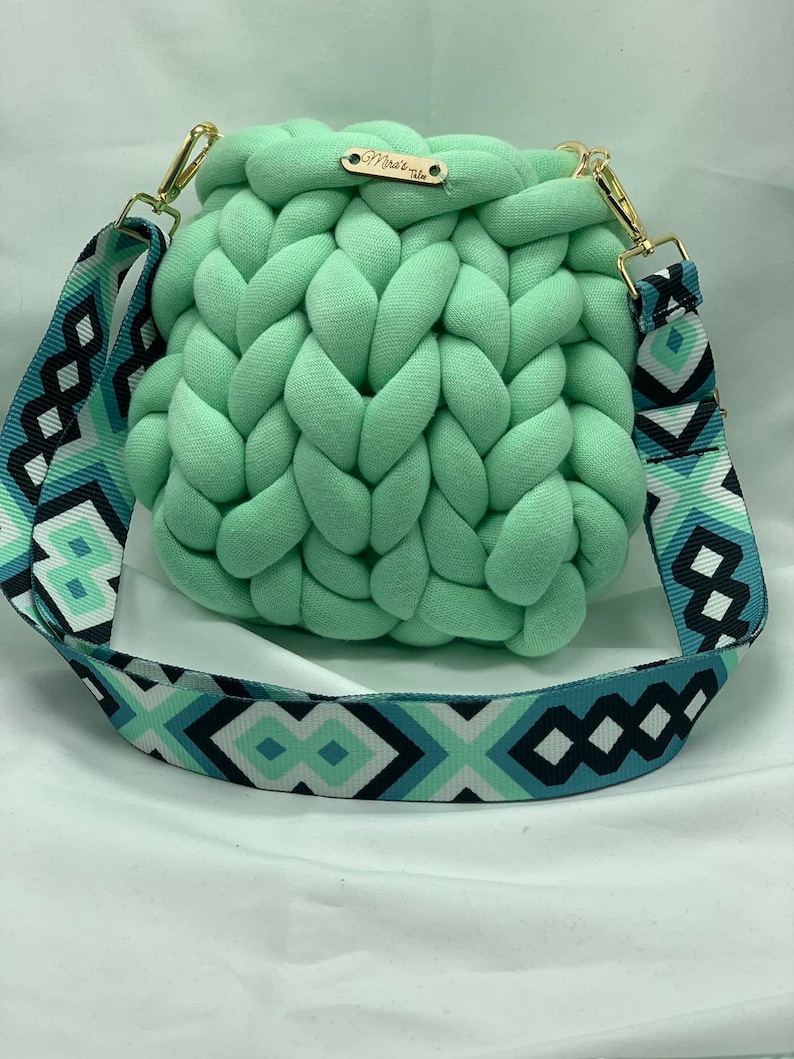 Marshmallow Bag.luxury Knitted Sholder Bag. Handmade Bag, Small Knitted ...