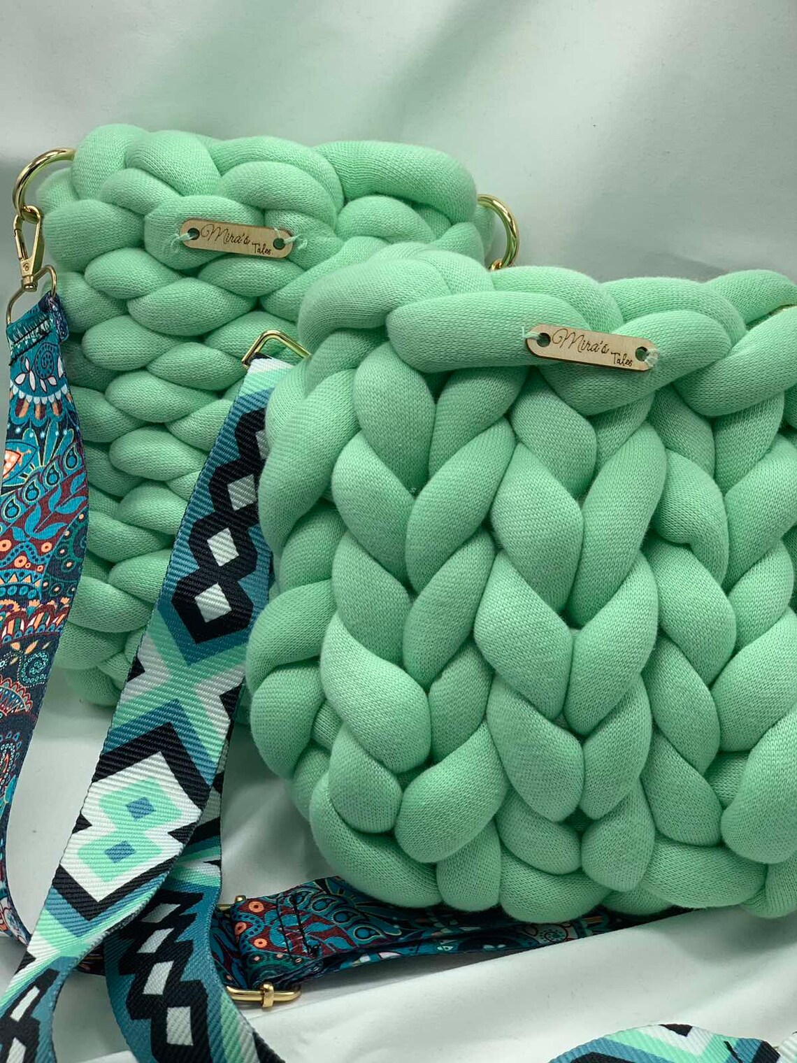 Marshmallow Bag.luxury Knitted Sholder Bag. Handmade Bag, Small Knitted ...