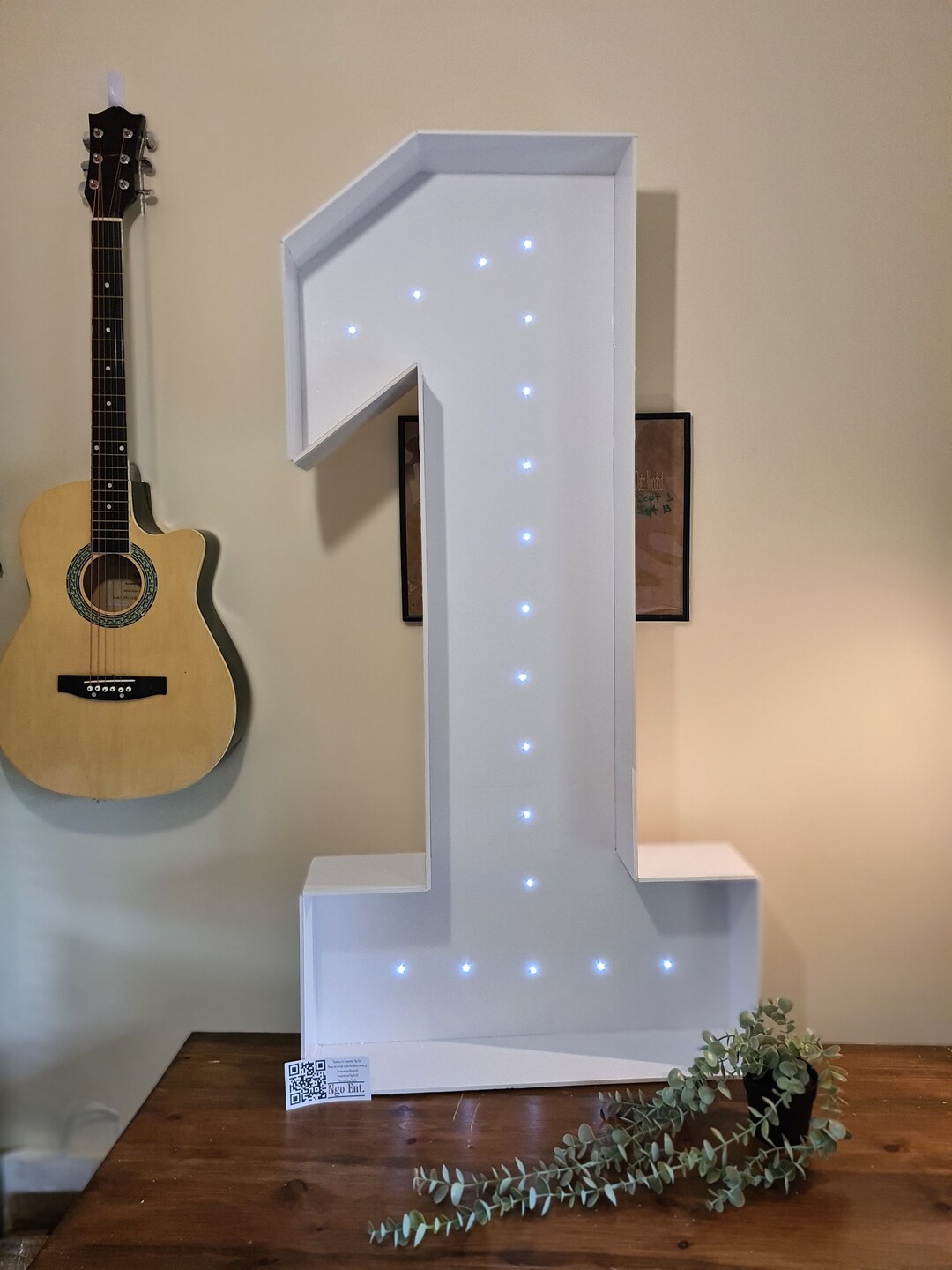4ft Foamboards Numbers/letters White With LED Lights, Light up Numbers ...