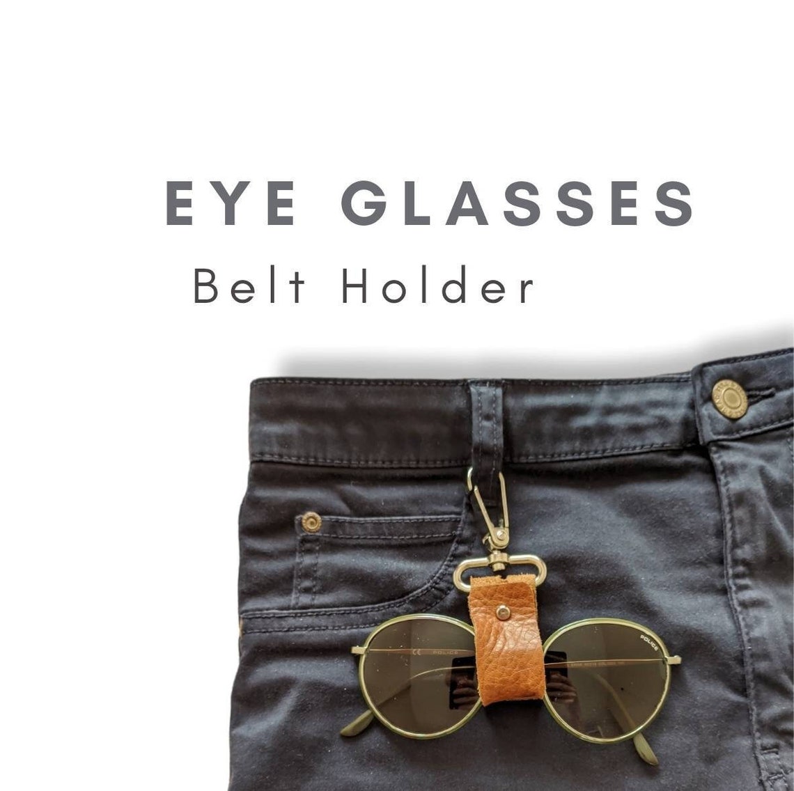 Leather Glasses Belt Holder Strap Reading Glasses Case Eye - Etsy