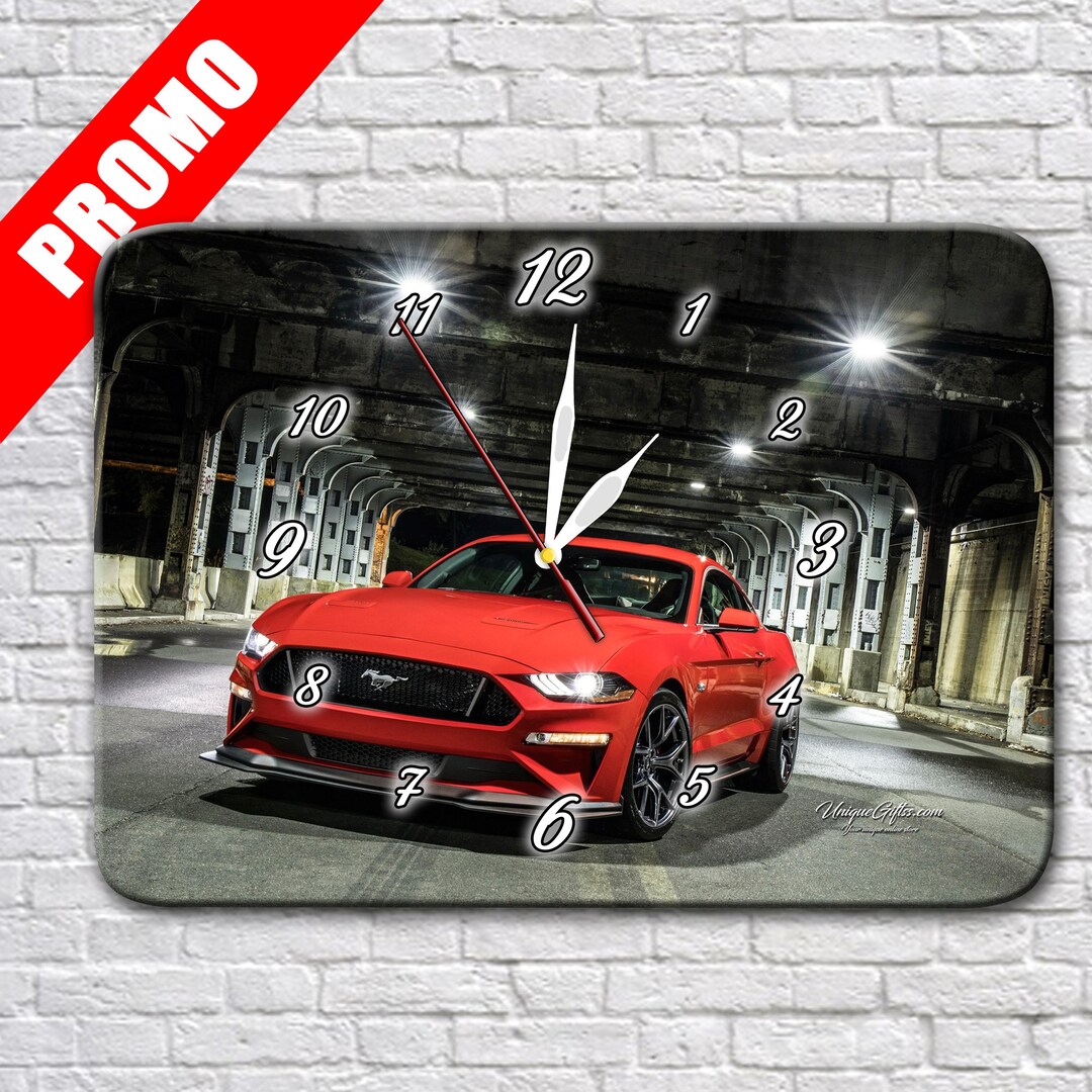 Gift for Mustang Lovers, Wall Clock for Mustang Lovers, Gift for Lovers ...