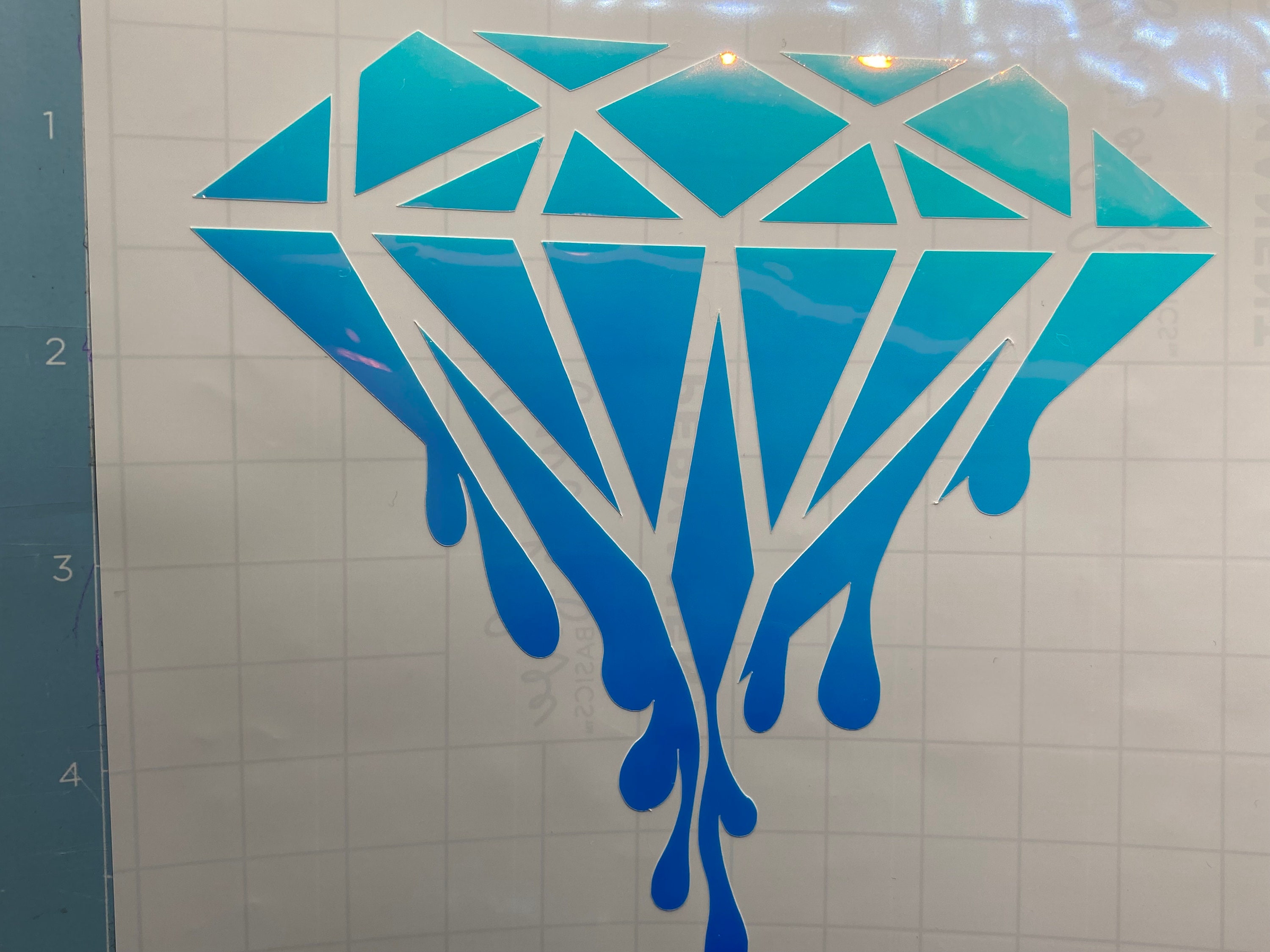 Holographic Permanent Vinyl Diamond Car Decal Sticker | Holographic ...