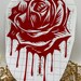 Big Red Permanent Vinyl Rose | Red Decal for Laptop, Car Window, Laptop ...