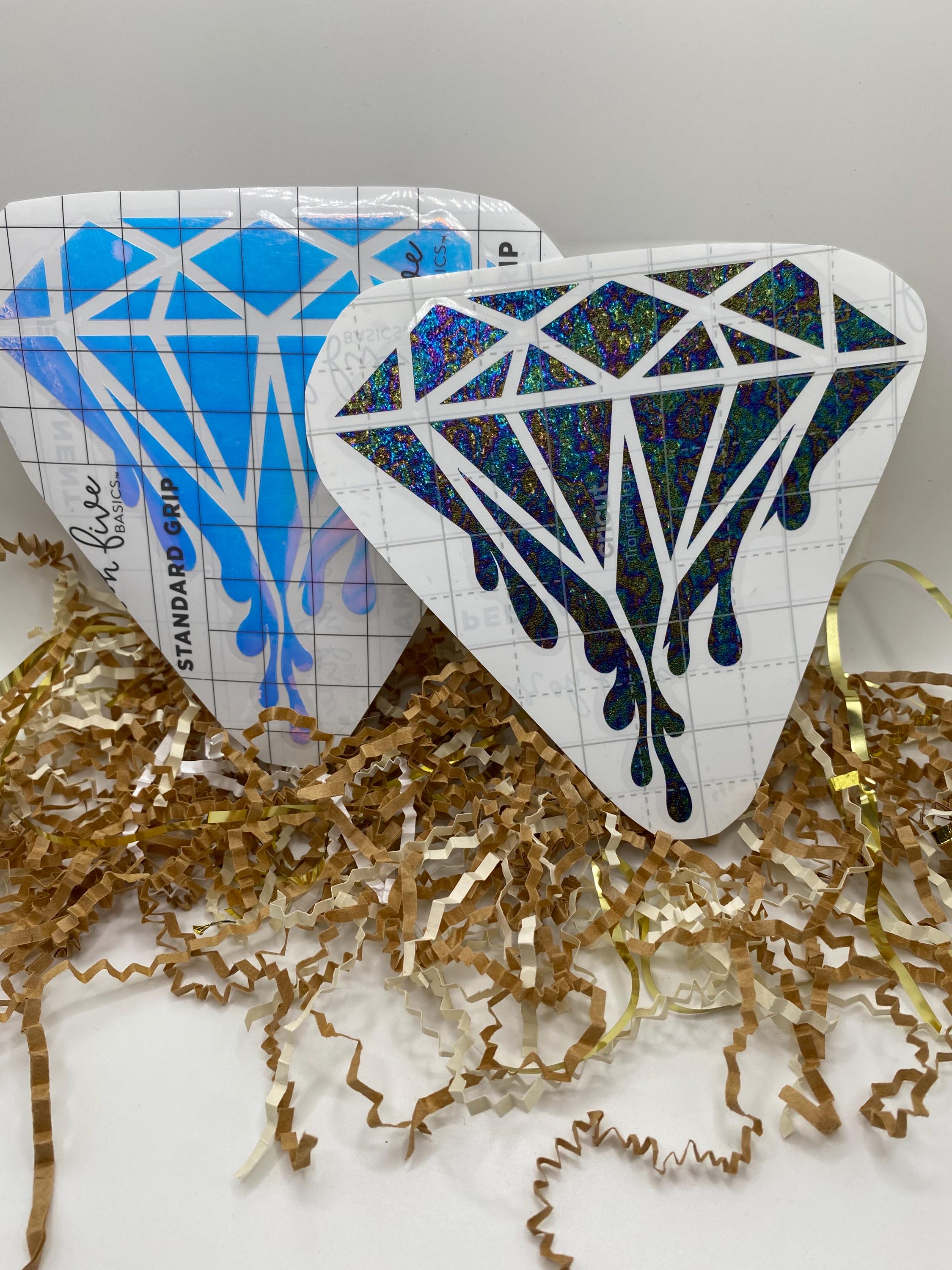 Holographic Permanent Vinyl Diamond Car Decal Sticker | Holographic ...