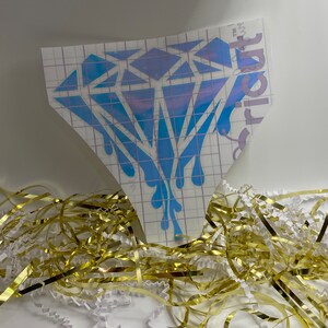 Holographic Permanent Vinyl Diamond Car Decal Sticker | Holographic ...