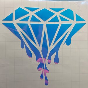 Holographic Permanent Vinyl Diamond Car Decal Sticker | Holographic ...