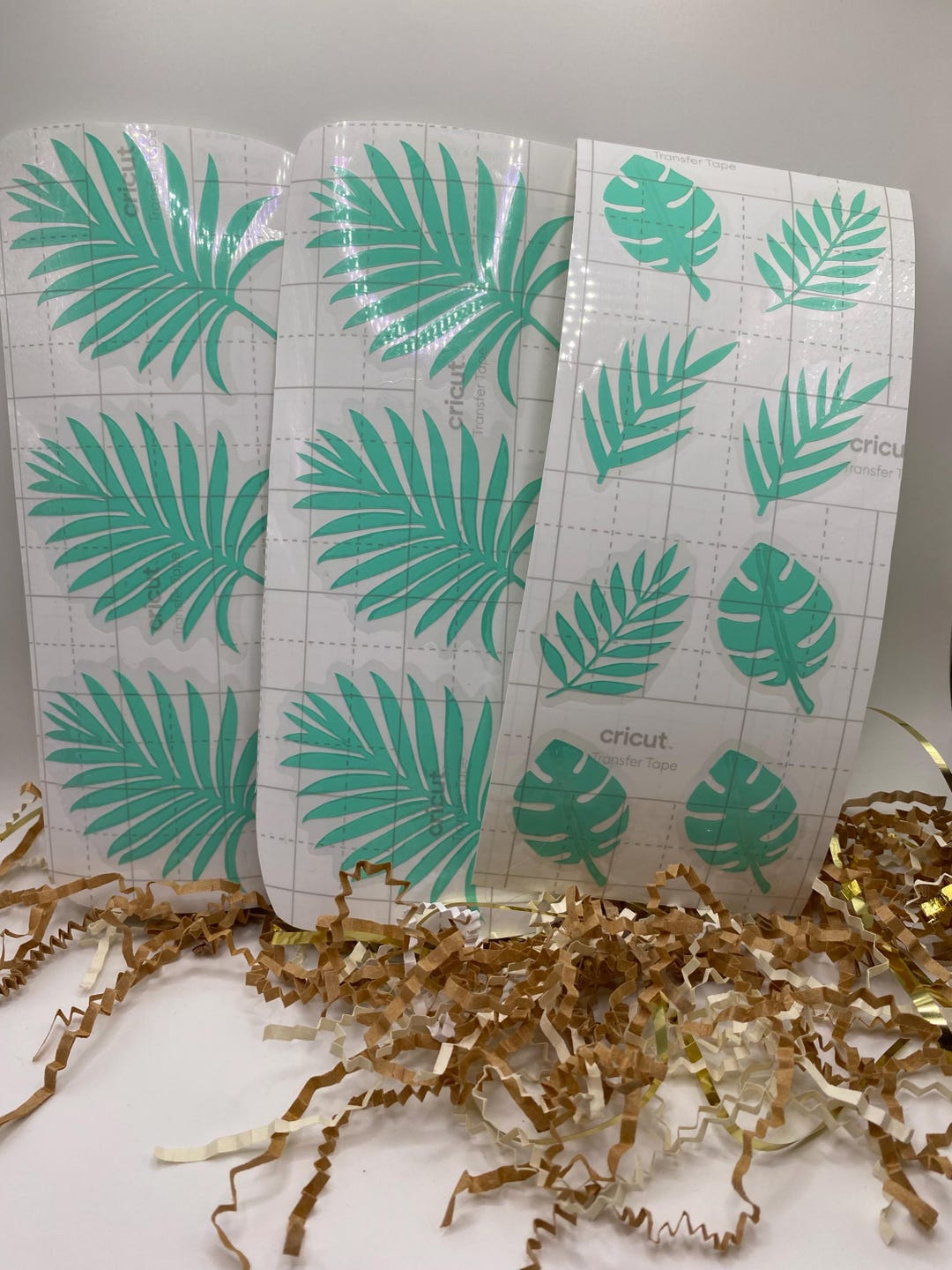 Mint Green Palm Leaf Permanent Vinyl Decal | Multipack Sheet Palm ...