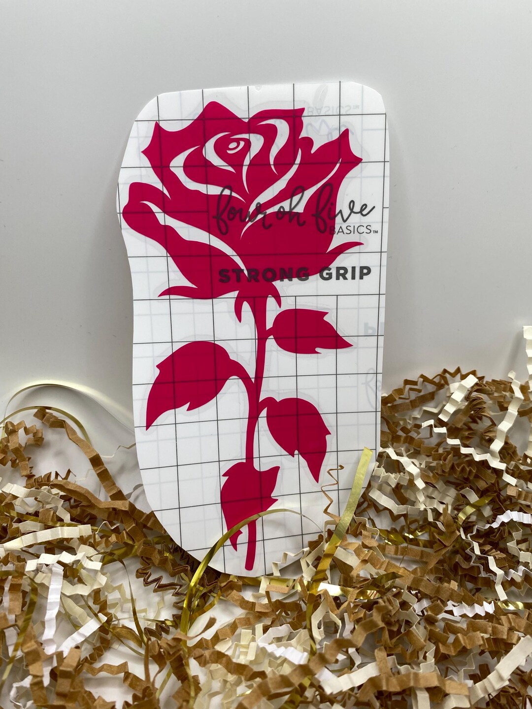 Bright Pink Rose Decal | Pink Permanent Vinyl Decal | Valentines Day ...