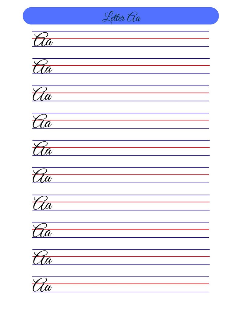 PERSONALIZED Cursive for Beginners Workbook. Cursive Writing Practice ...