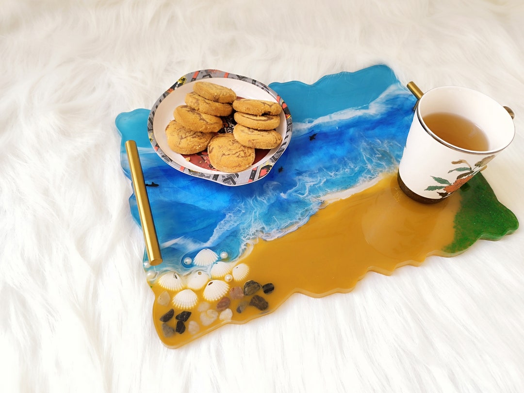 Resin Tray With Ocean Beach Theme New Year Gift House - Etsy