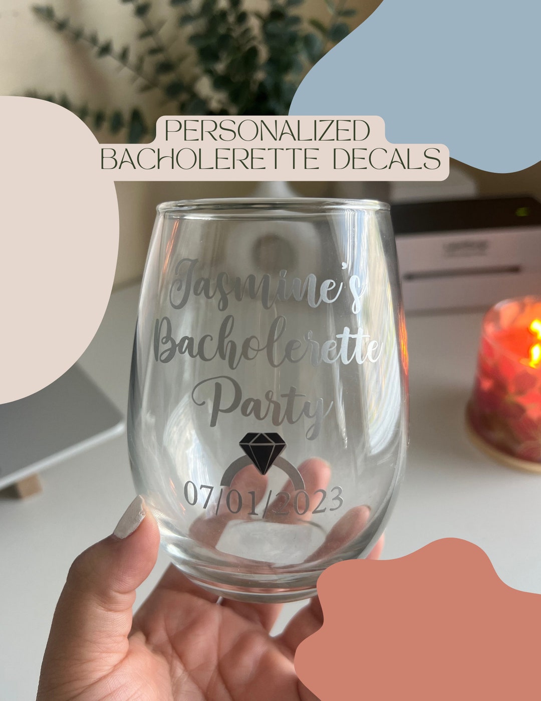 Bachelorette Decals for Cups INDIVIDUAL DECALS ONLY Custom - Etsy