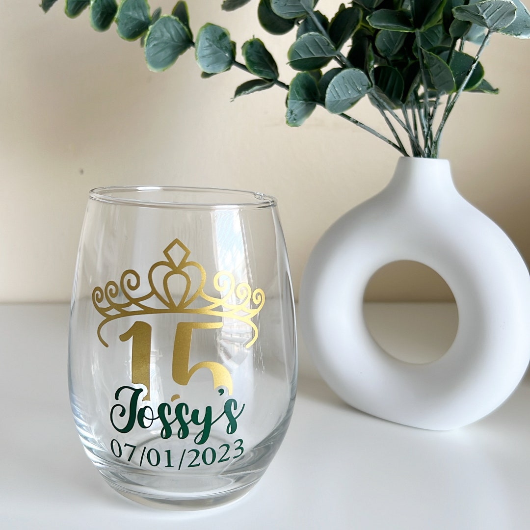 Quinceañera Decals for Cups DECAL ONLY Custom Quinceparty Favors Unique ...