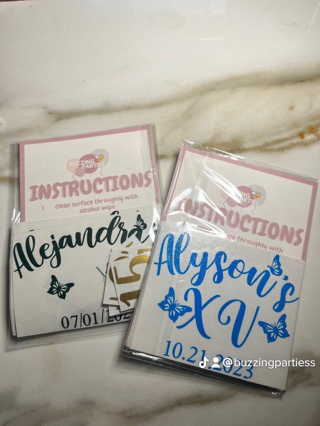 Quinceañera Decals for Cups DECALS ONLY Custom Quinceparty - Etsy