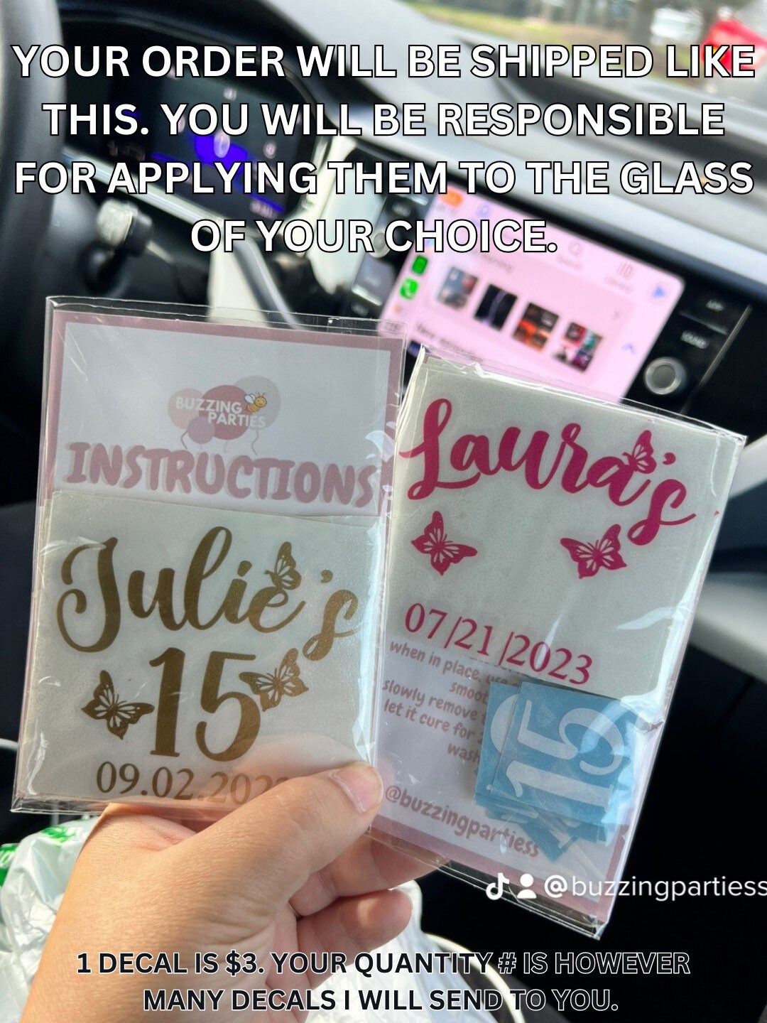 Quinceañera Decals for Cups DECALS ONLY Custom Quinceparty - Etsy