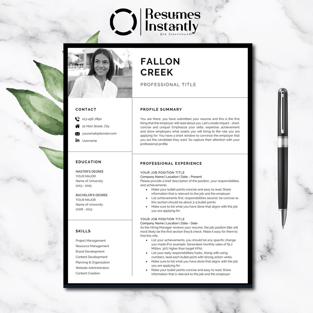 CEO Resume for Word, Executive C Level Resume, Professional Modern ...