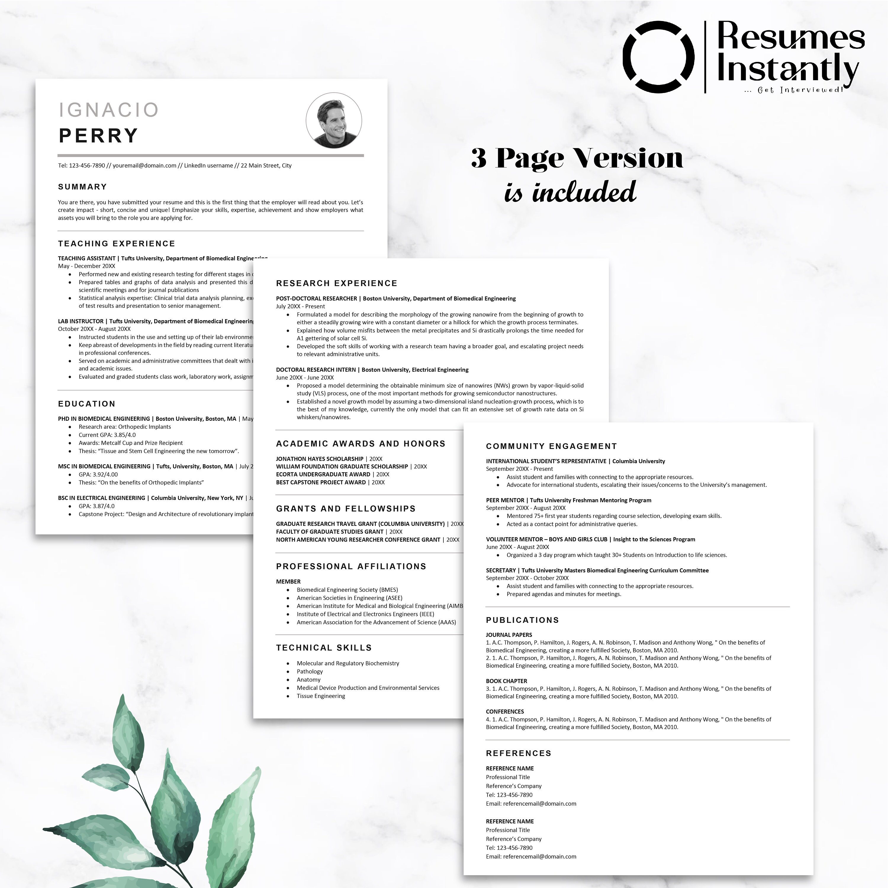 Teacher Resume for Word, Teacher CV Template, ATS Resume, Teaching ...