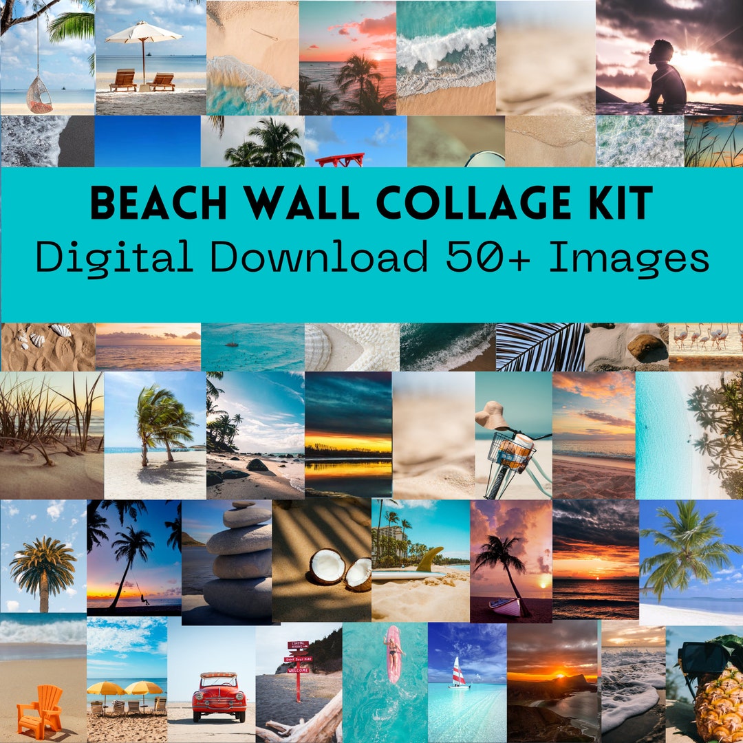 DIGITAL DOWNLOAD: 50 Beach Inspired Wall Collage Kit Summer - Etsy