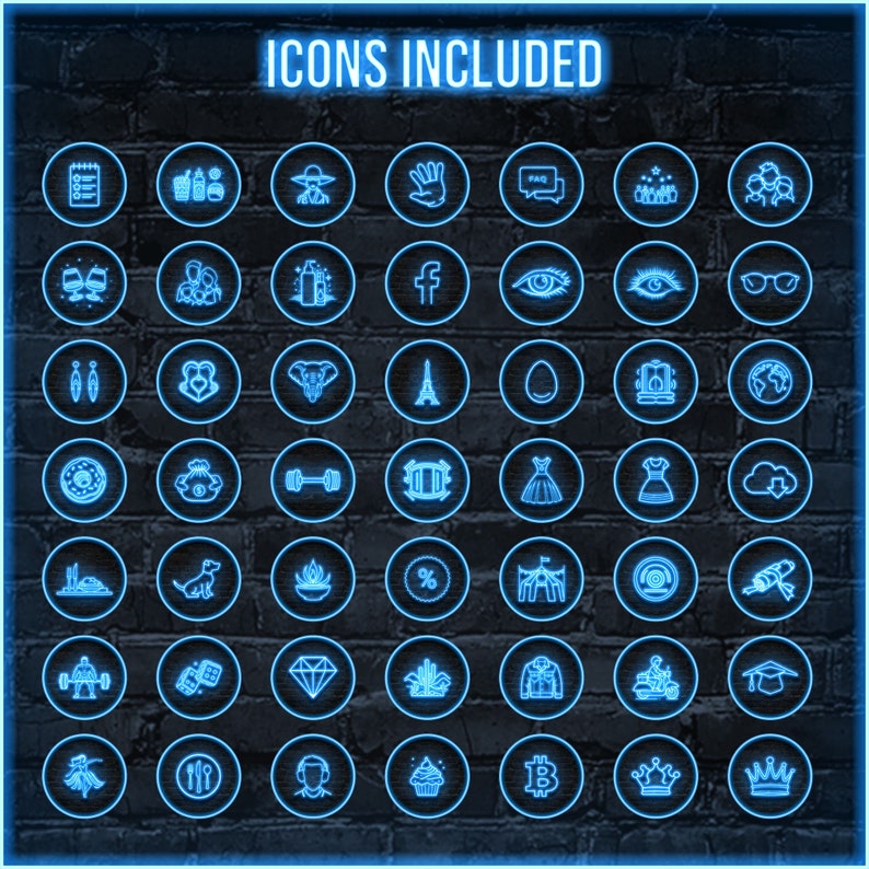 Neon Highlight Covers | Neon Instagram Highlight Covers | Neon Story ...