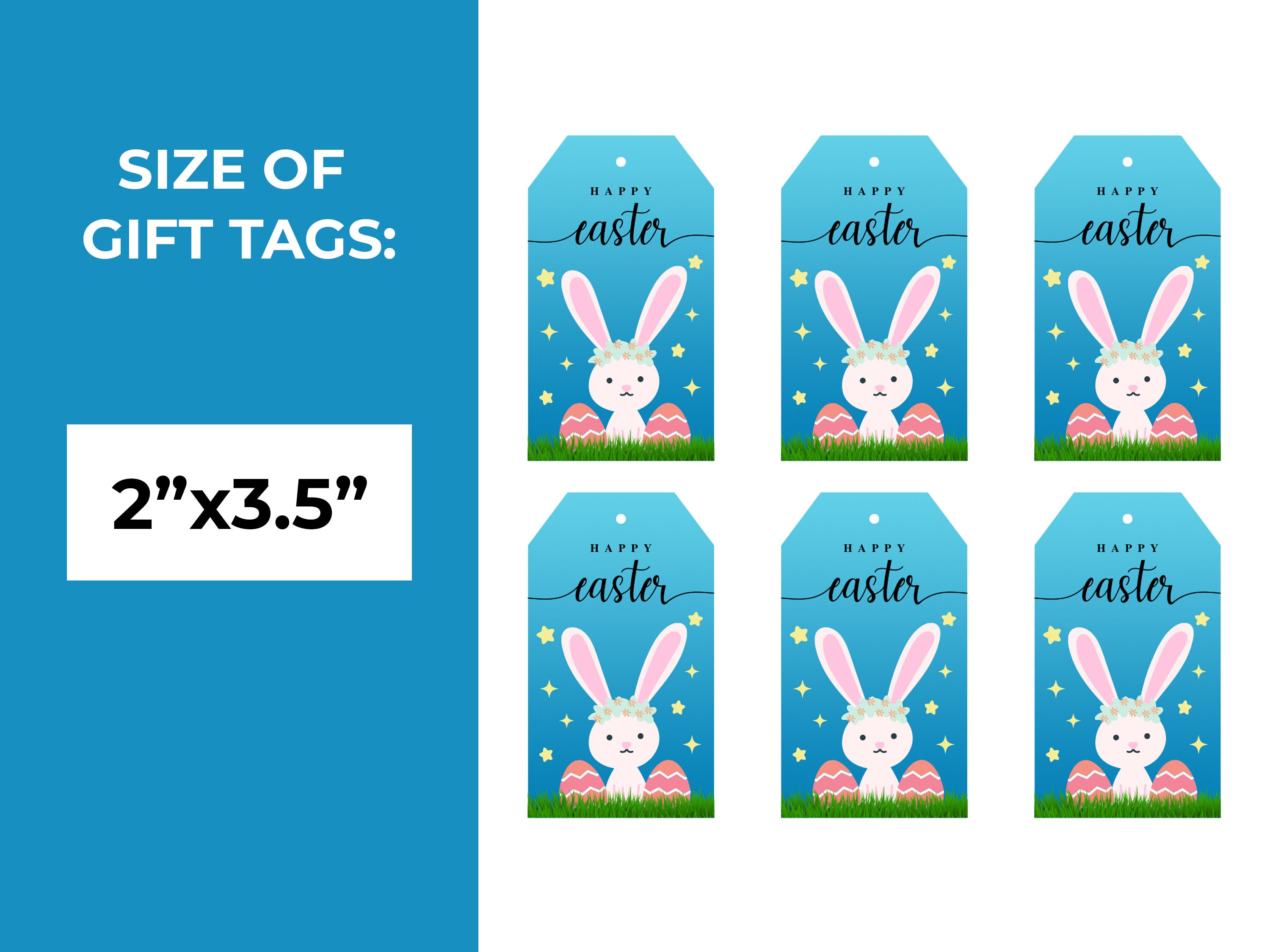 Editable Easter Gift Tags, Easter Basket Tags, Easter Bunny Tag, Easter ...