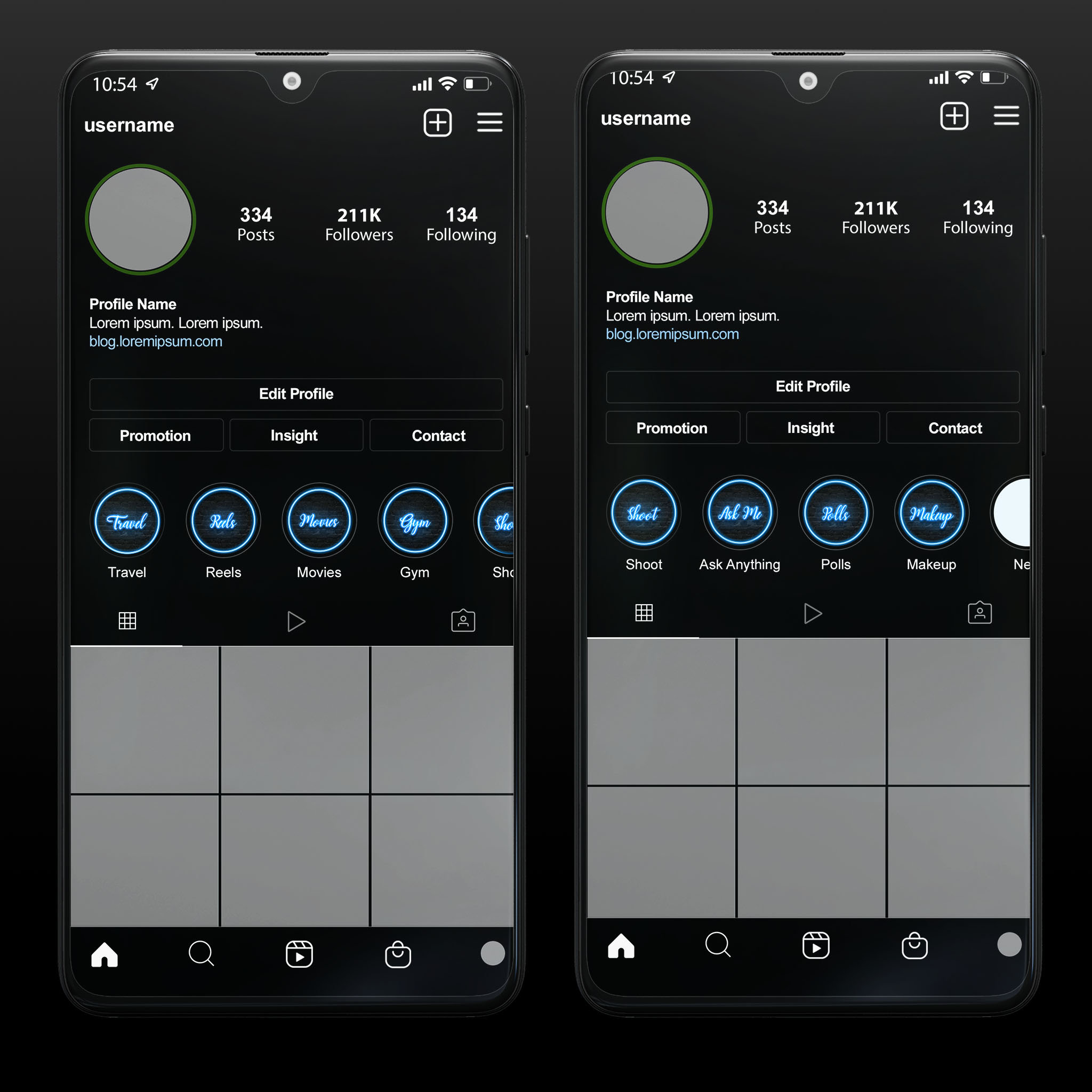 Neon Instagram Highlight Covers, Neon Blue Highlight Cover, Instagram ...