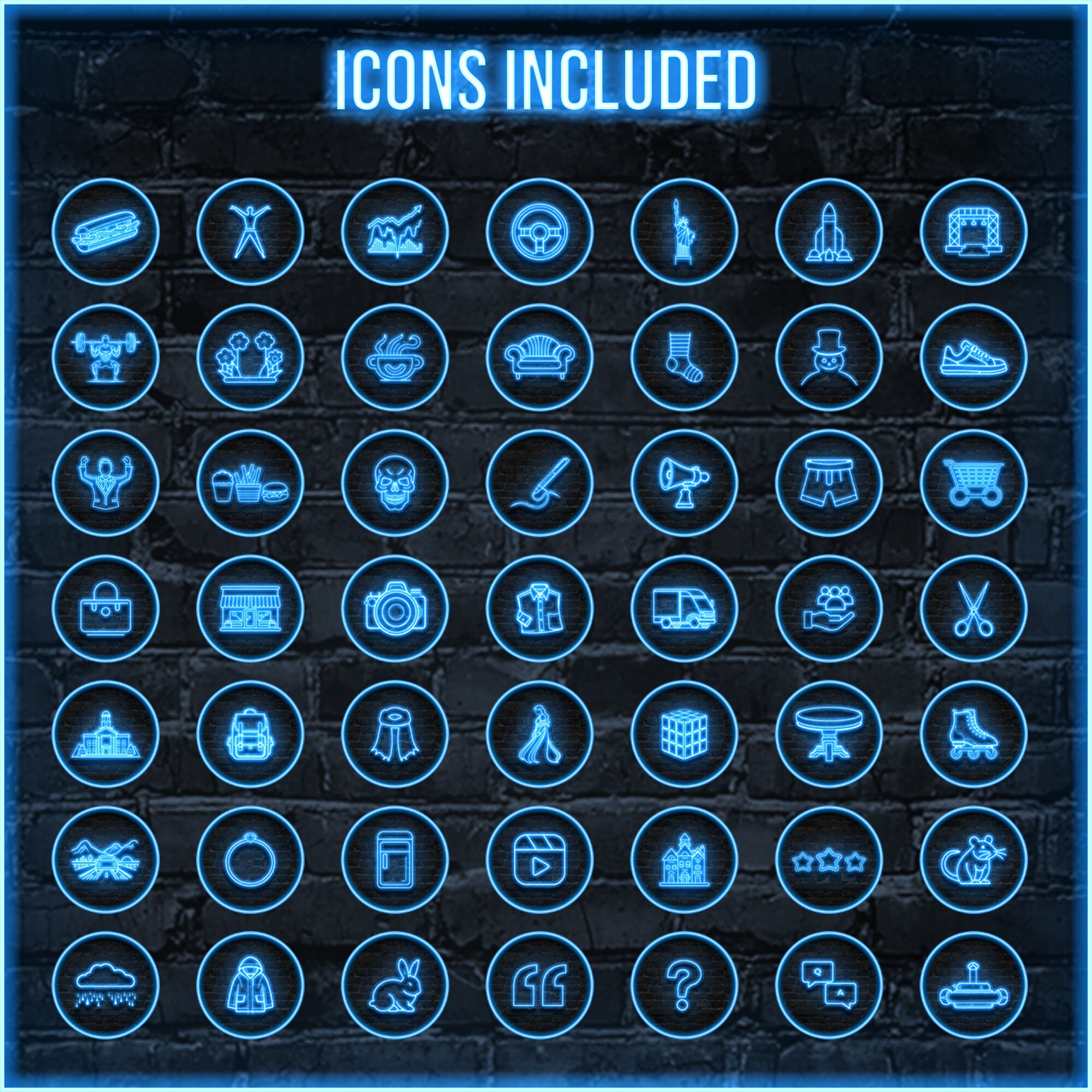 Neon Highlight Covers | Neon Instagram Highlight Covers | Neon Story ...