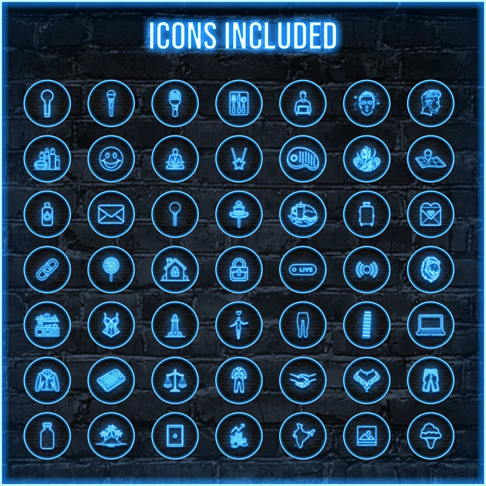 Neon Highlight Covers | Neon Instagram Highlight Covers | Neon Story ...