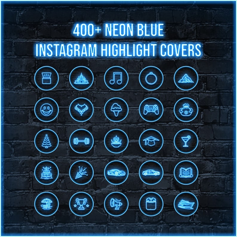 Neon Highlight Covers | Neon Instagram Highlight Covers | Neon Story ...
