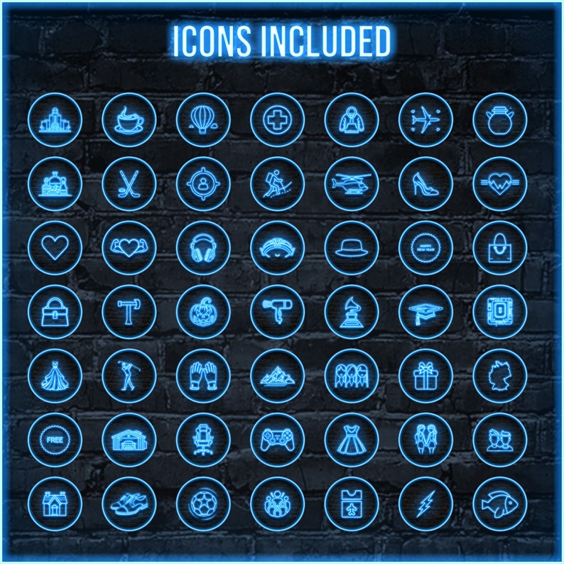 Neon Highlight Covers | Neon Instagram Highlight Covers | Neon Story ...