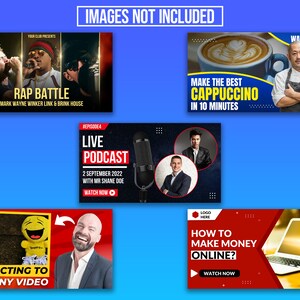 Youtube Thumbnails Canva Templates: Professional Designs (digital ...