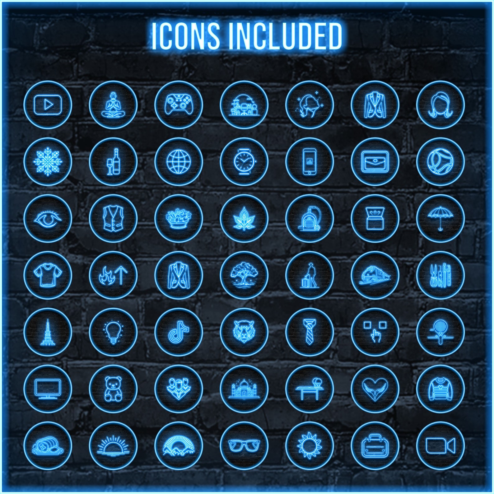 Neon Highlight Covers | Neon Instagram Highlight Covers | Neon Story ...