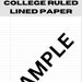 Printable Lined Paper Pack - Ruled Lined Paper Template for School ...