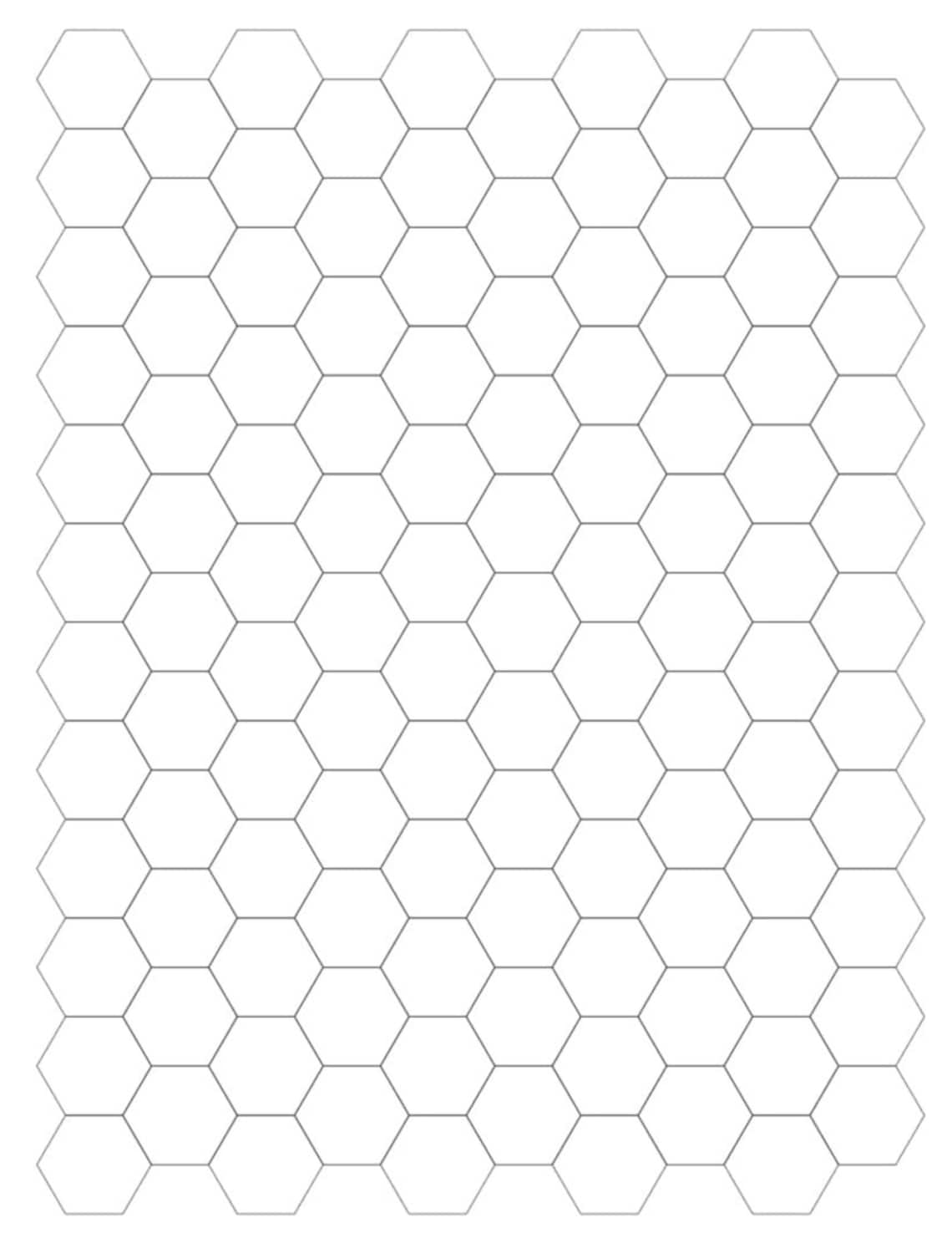 Hexagonal Graph Paper Digital - Printable Organic Chemistry Paper ...