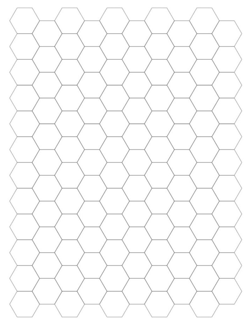 Hexagonal Graph Paper Digital - Printable Organic Chemistry Paper ...
