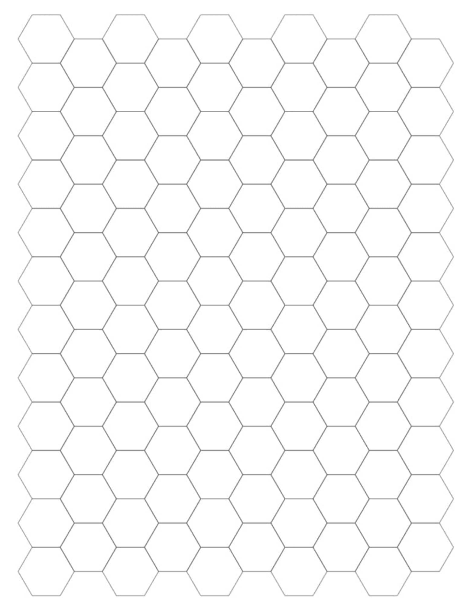 Hexagonal Graph Paper – Printable Honeycomb Grid (digital Download) - Etsy